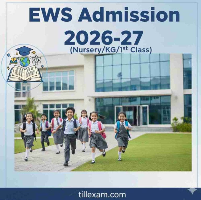 EWS Admission 2026–27 : Registration OPEN Class Nursery, KG 1st ...
