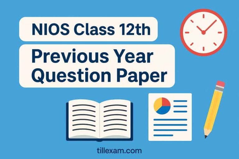 NIOS Class 12th (April 2025) Previous Year Question Paper : Subject ...