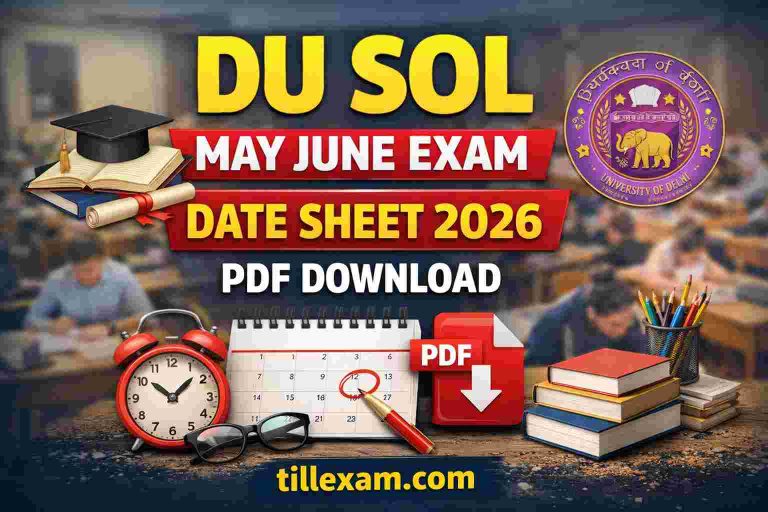 DU SOL Date Sheet 2026 Released: Download UG May–June Exam Schedule PDF ...
